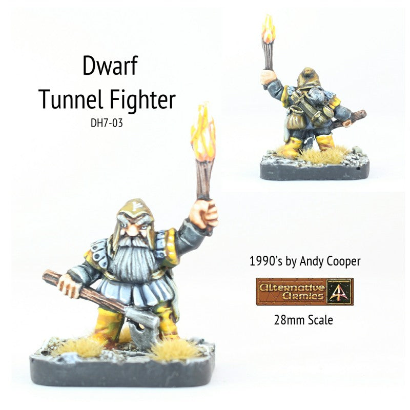 DH7-03 Dwarf standing with Torch and Axe | Alternative Armies