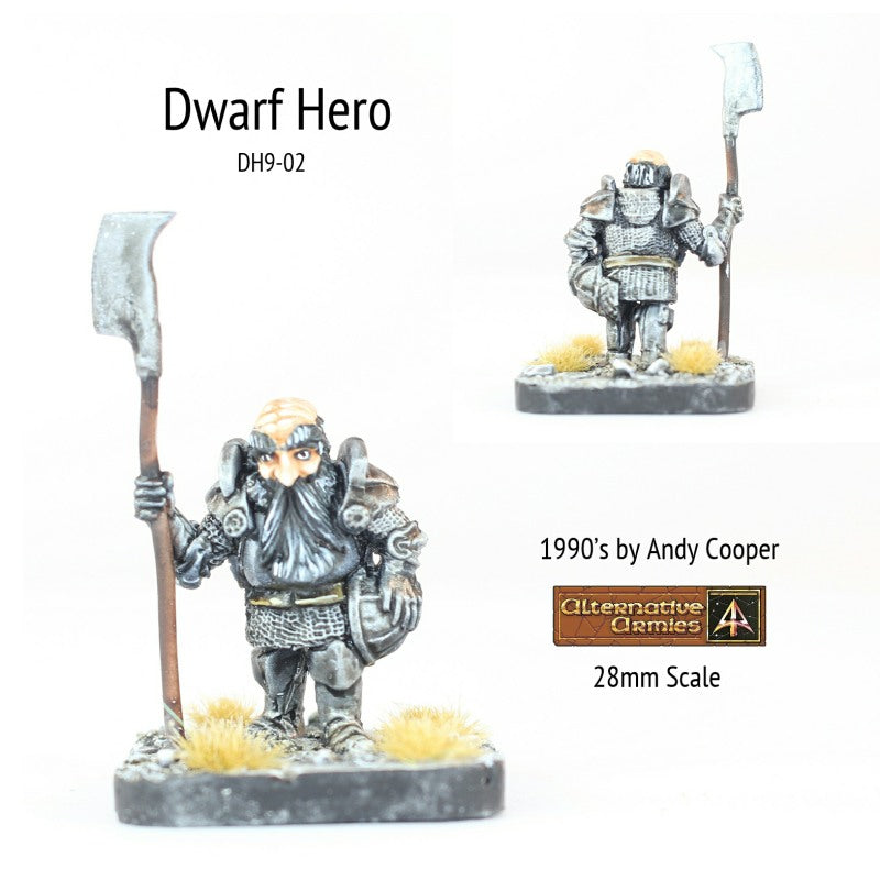 DH9-02 Dwarf hero with Halberd in plate armour | Alternative Armies