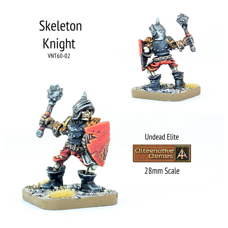 VNT60-02 Skeleton Knight armoured with Mace and Shield | Alternative Armies